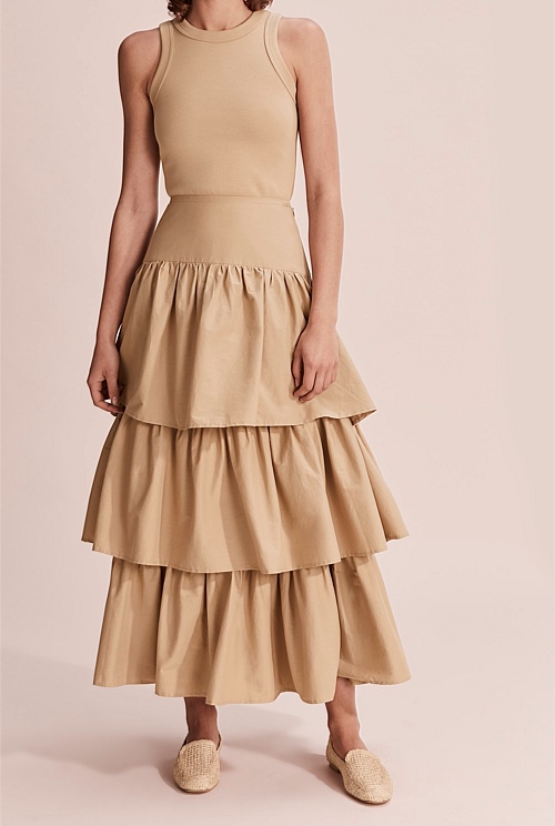 Tiered ruffle skirt store
