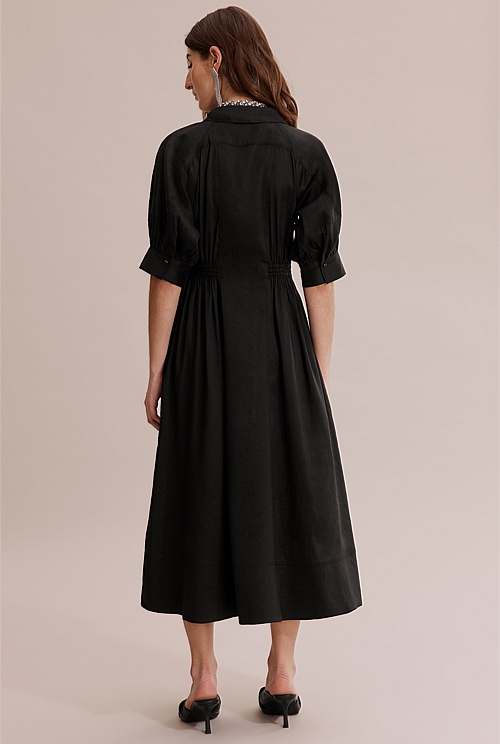 Black Cinched Shirt Dress Dresses Country Road